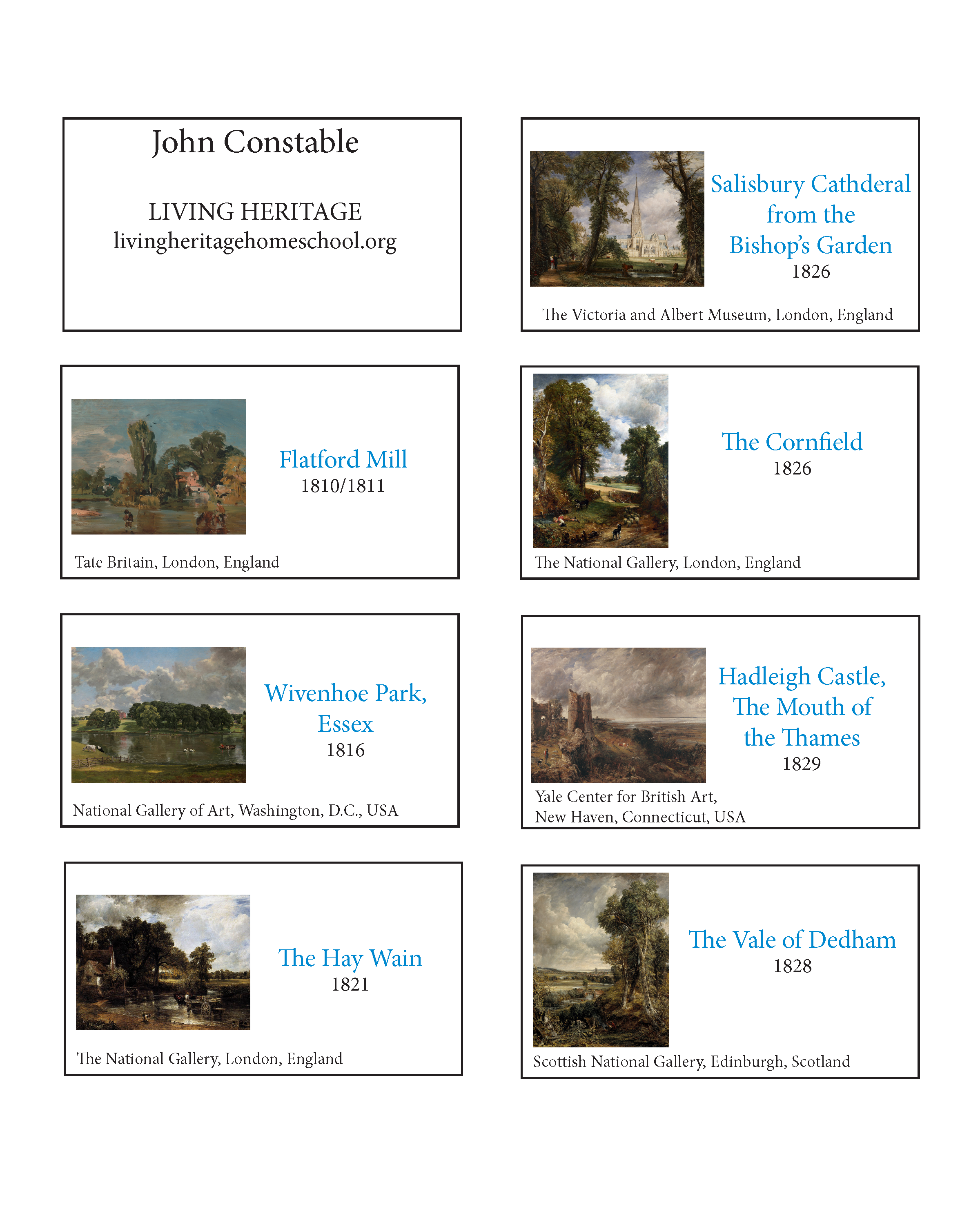 John Constable Art Prints — Digital Download – G3 Press